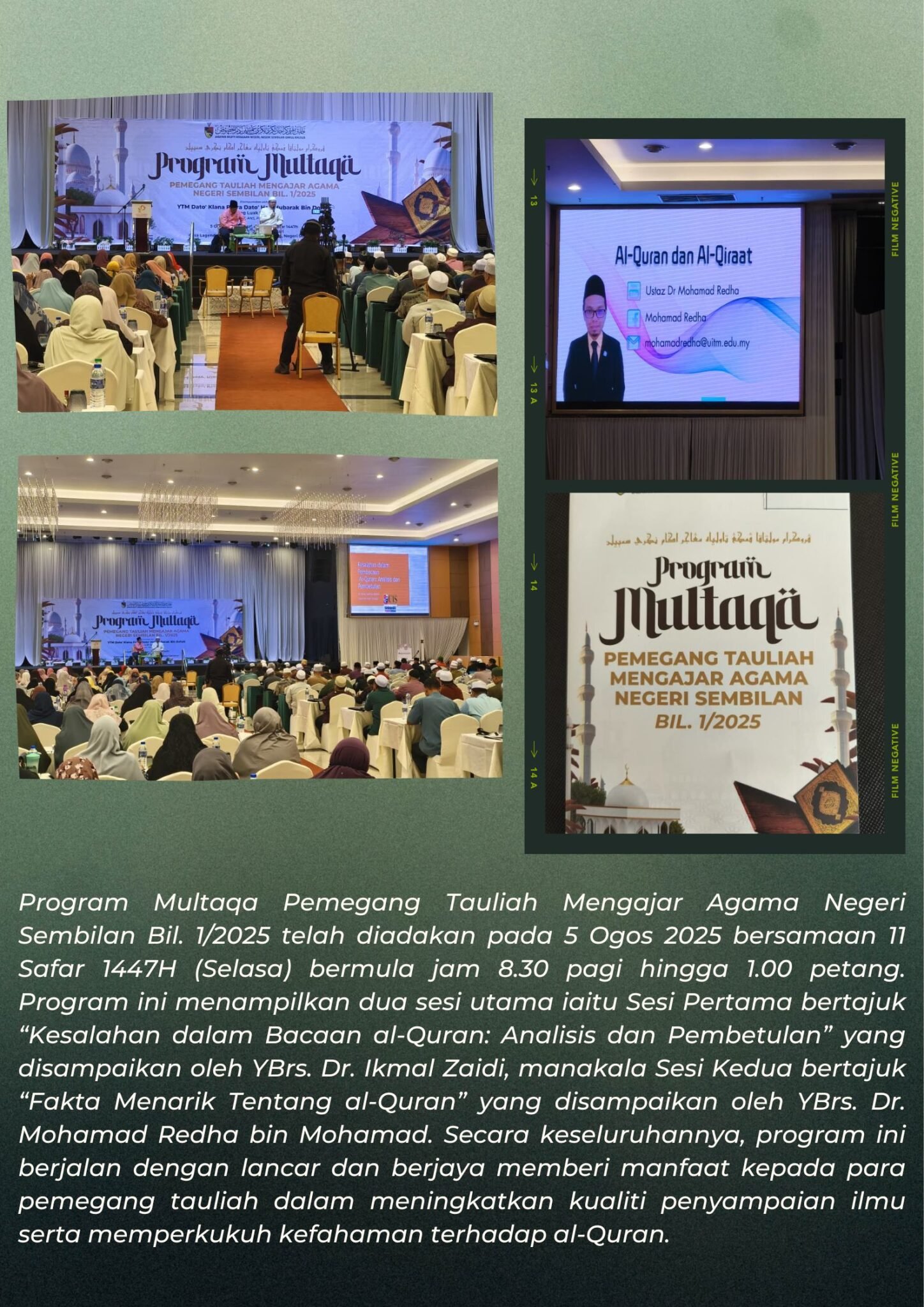 Program Multaqa Pemegang Tauliah Mengajar Agama Negeri Sembilan Bil. 1/ ...